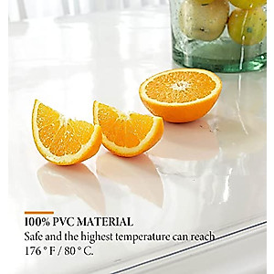 Deep Dream 1.5mm Clear Desk Cover Protector, 14×24 Inch Clear Table Protector, Rectangular Vinyl Desk Pad, PVC Plastic Table Cover for Office, Dresser, Night Stand, Computer & Writing Desk Tabletop