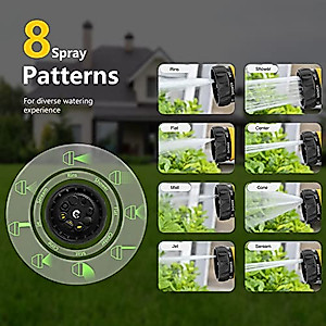 Spray Gun Nozzle, SUMLINK Garden Hose Attachment Spray Gun Nozzle with Reservoir for Soap or Fertiliser (Yellow)