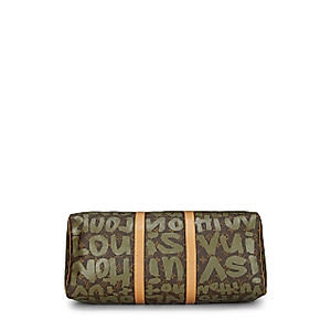 Louis Vuitton, Pre-Loved Stephen Sprouse x Louis Vuitton Green Monogram Graffiti Keepall 50, Green