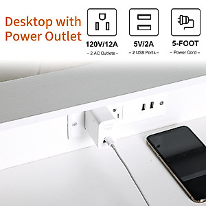 Fixwal White LED Dresser for Bedroom, Dresser with 9 Drawers and Charging Station, Fabric Chest of Drawers with PU Finish, Entryway, Living Room, Hallway