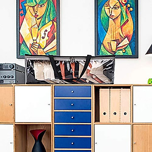 2 Packs Hat Organizer, Hat Storage for Baseball Caps, Hat Bag, Baseball Cap Organizer, Hat Holder Rack with 2 Carry Handles, Portable/Clear Visible/Dust Free, Holds Up to 19 Hats (Gray)