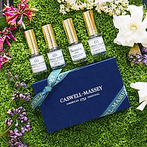 Caswell-Massey Eau De Toilette Sampler Gift Set - Travel Size NYBG Floral Fragrances in Honeysuckle, Gardenia, Lilac and Rose Scents, 15 ml Each (Set of 4)