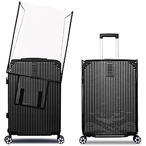 Yuppies Clear PVC Suitcase Cover, Protective Luggage Cover for 24 inch Wheeled Suitcase (24inch (16.2" L x 10.6" W x 21.5" H))