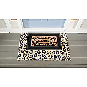Evergreen Classic Animal Print Layering Entrance Doormat | Indoor and Outdoor | 42-inches x 26-inches | Non-Slip Backing | All-Season | Low Profile | Home Décor | Sassafras Collection