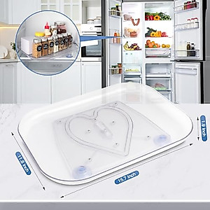 Lazy Susan Turntable Organizer for Refrigerator, Clear Rectangular Rotating Storage Rack Countertop Condiment Storage Spice Organizer for Kitchen, Table, Pantry, Cabinet, Countertop