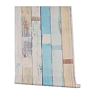 Self Adhesive Decorative Wood Panel Shelf Liner Wall Paper Peel and Stick Wallpaper for Kitchen Cabinet Countertop Shelves Walls Furniture Table Pantry Craft Projects 17.7x78.7 Inches