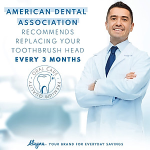 Replacement Brush Heads Compatible with Oral B- Sensitive Gum Care Electric Toothbrush Heads - Pk of 8 Alayna Sensitive Brushes- Fits Oral-b Braun 7000, Pro 1000, 9600, 500, 3000, 8000 Clean