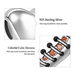 GNOCE Heart Charm Beads 925 Sterling Silver Bead Charms with Cubic Zirconia Fit for Bracelet/Necklace Valentine's Day Jewelry Gift for Women (heart-1)