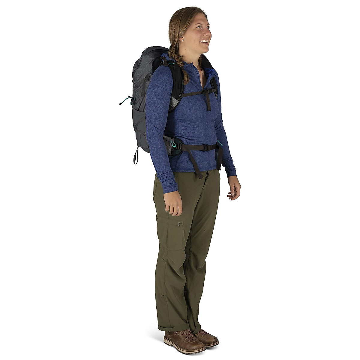 Osprey Tempest Pro 28 Women's Hiking Backpack, Titanium, Medium/Large