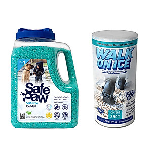 Safe Paw & Traction Magic Walk on Ice Combo for Instant Grip and Ice Melt, Child Plant Dog Paw & Pet Safe, Vet Approved, Non-Toxic, 100% Salt & Chloride Free