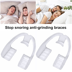 2Pcs Wave-Design Tooth Brace, Nighttime Protection for Teeth, Mouth Guard for Grinding Teeth, Eliminates Teeth Clenching, Comfortable Custom Mouth Guard for Stops Bruxism Transparent