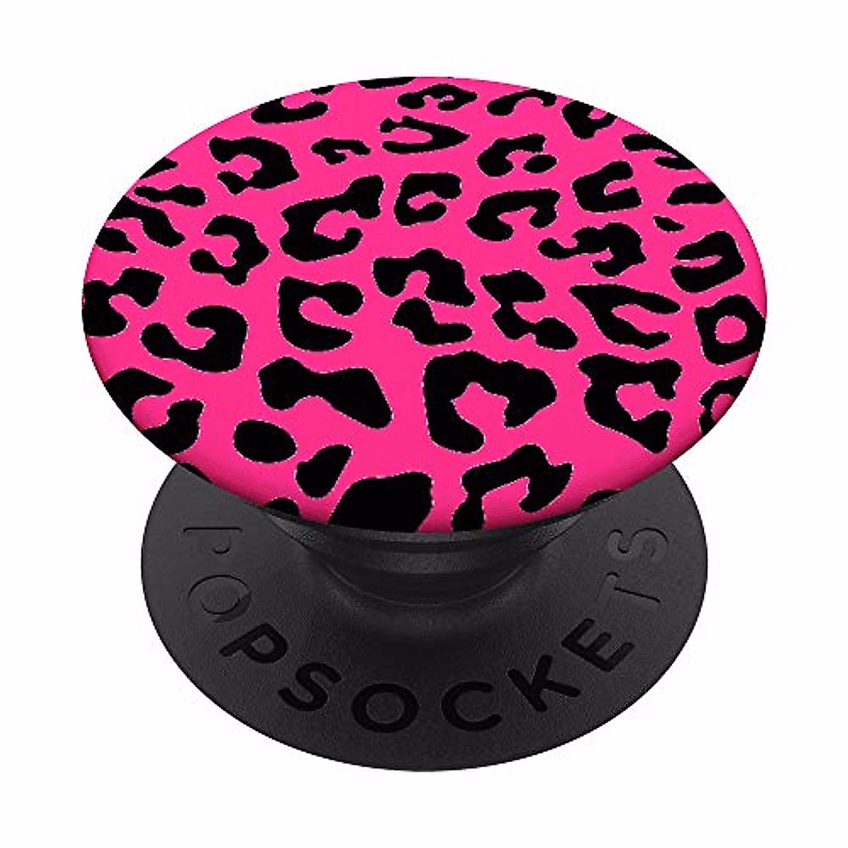 Hot Magenta Pink Leopard Pattern PopSockets PopGrip: Swappable Grip for Phones & Tablets