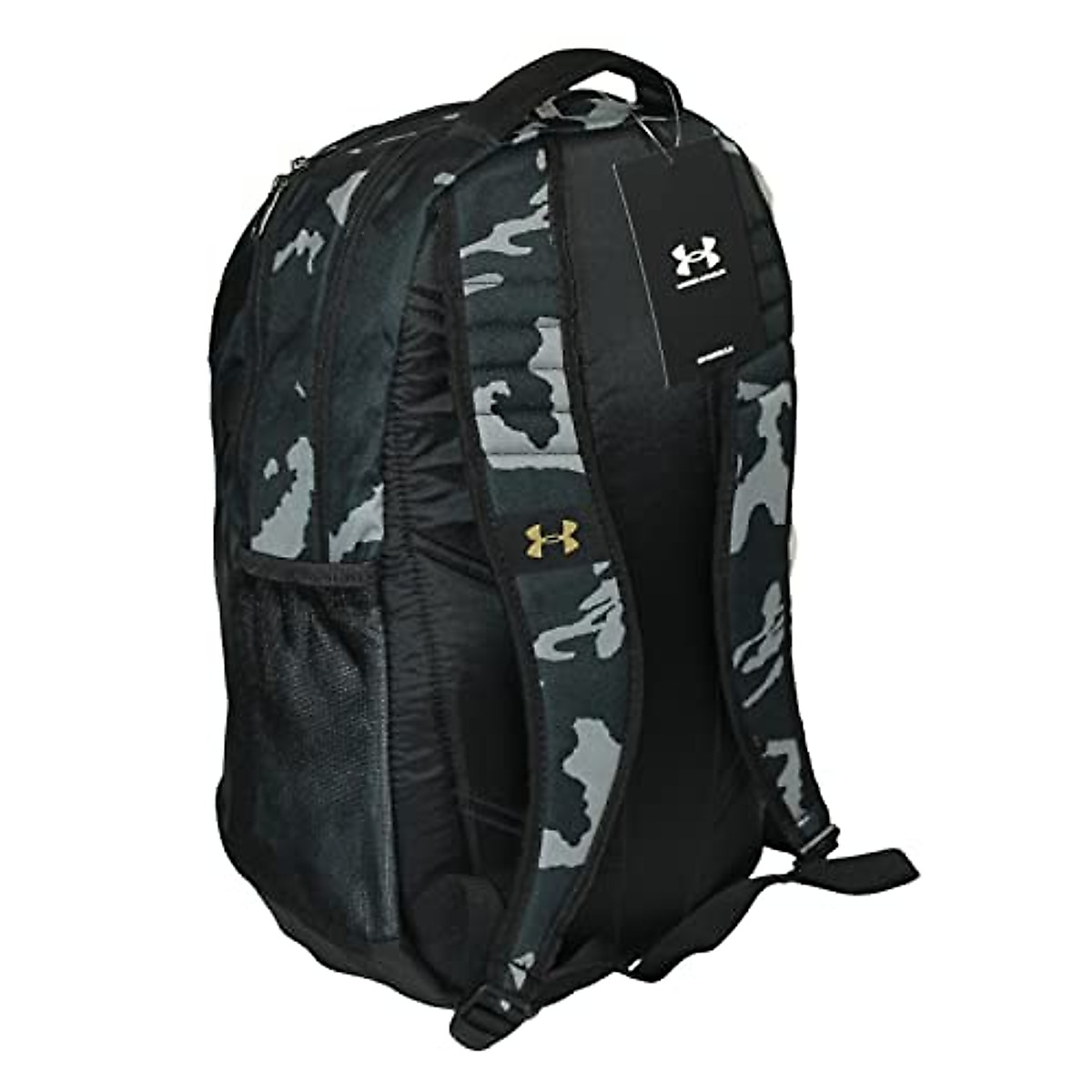 Under Armour Men's UA Hustle 3.0 Backpack (Black / Metallic Gold-007), One Size