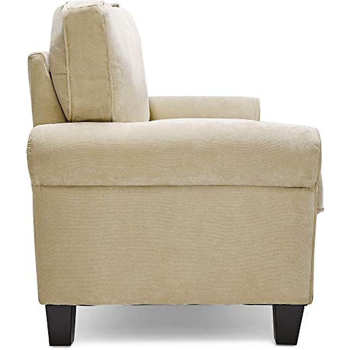 Serta Copenhagen 78" Sofa - Pillowed Back Cushions and Rounded Arms, Durable Modern Upholstered Fabric - Marzipan