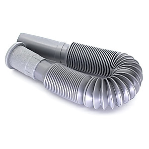 OLIREXD Universal Wash Basin Sink Drain Pipe, 1-1/4 Inch Install Diameter Plastic Flexible and Expandable Drain Pipe for Kitchen Bathroom Sink, Gray