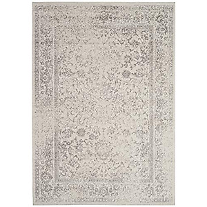 SAFAVIEH Adirondack Collection Accent Rug - 3' x 5', Ivory & Silver, Oriental Distressed Design, Non-Shedding & Easy Care, Ideal for High Traffic Areas in Entryway, Living Room, Bedroom (ADRW109C)