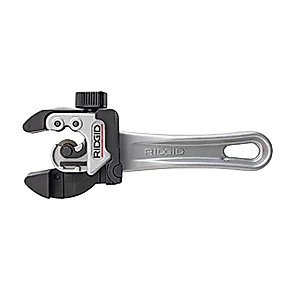 RIDGID 32573 Model 118 2-in-1 Close Quarters AUTOFEED 1/4" to 1-1/8" Metal Tubing Compact Cutter, Silver/Black