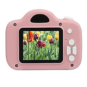 Kids Camera for Boys Girls, Cartoon Child Camera Kids Toy Gift 1080P One Key Video Recording Kids Mini Camera Birthday Gifts for 3 4 5 6 7 8 9 Year Old Girl Boy (Pink)