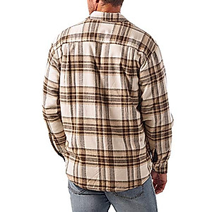 Wrangler Authentics Men's Long Sleeve Sherpa Lined Shirt Jacket, Birch, Medium