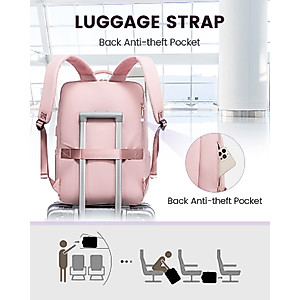 LOVEVOOK Laptop Backpack for Women & Men, Unisex 17 inch Waterproof Travel Backpack, Smart Work Backpack Casual Daypack with USB Charging Port, Computer Backpack for Business