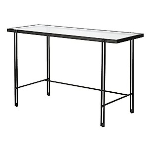 Henn&Hart 48" Wide Rectangular Desk in Brass, Laptop Desk, Computer Desk, Home Office