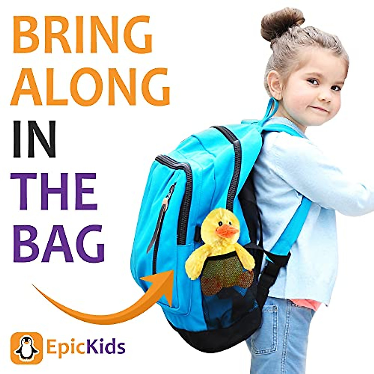 Stuffed Duck - Plush Stuffed Duck Toy - Duck Stuffed Animal - A Huggable, Soft, Adorable 7" Baby Duck - Great Gift for Duck Lovers of All Ages, Girls and Boys Yellow Orange