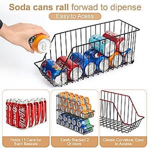 X-cosrack Wall Basket Hanging Basket Storage with 5 S Hooks 3 Label -3Pack, Cabinet Wall Hanging Metal Wire Baskets for Organizing, Extra Large Storage Organization Shelf for Pantry Kitchen Bathroom