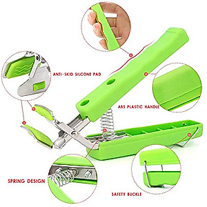 2 Pack Hot Plate Gripper Clips Holder Tongs For Moving Hot Plate Bowls Pizza Pan Air Fryer Microwave Oven with Food Out, Green