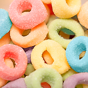 Needzo Froot Loops Gummies, Assorted Real Fruit Juice Flavored Gummy Candy Bags, Nostalgia Favorite Cereal Flavored Candies, 7 Ounces Each, Pack of 2