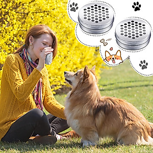 Oudain 12 Pack Dog Scent Work Tins, Dog Scent Training Box, Dog Nose Metal Container with 12 Magnetic Dots, Dog Scent Training Kit Smell Training Canisters Aluminum Cans for Dogs Training (Hexagon)