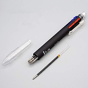 Ipienlee 5 + 1 Multifunctional Pens 5 Color 0.7 mm Ballpoint Multi Pen and 0.5 mm Mechanical Pencil in One Pen, Pack of 6