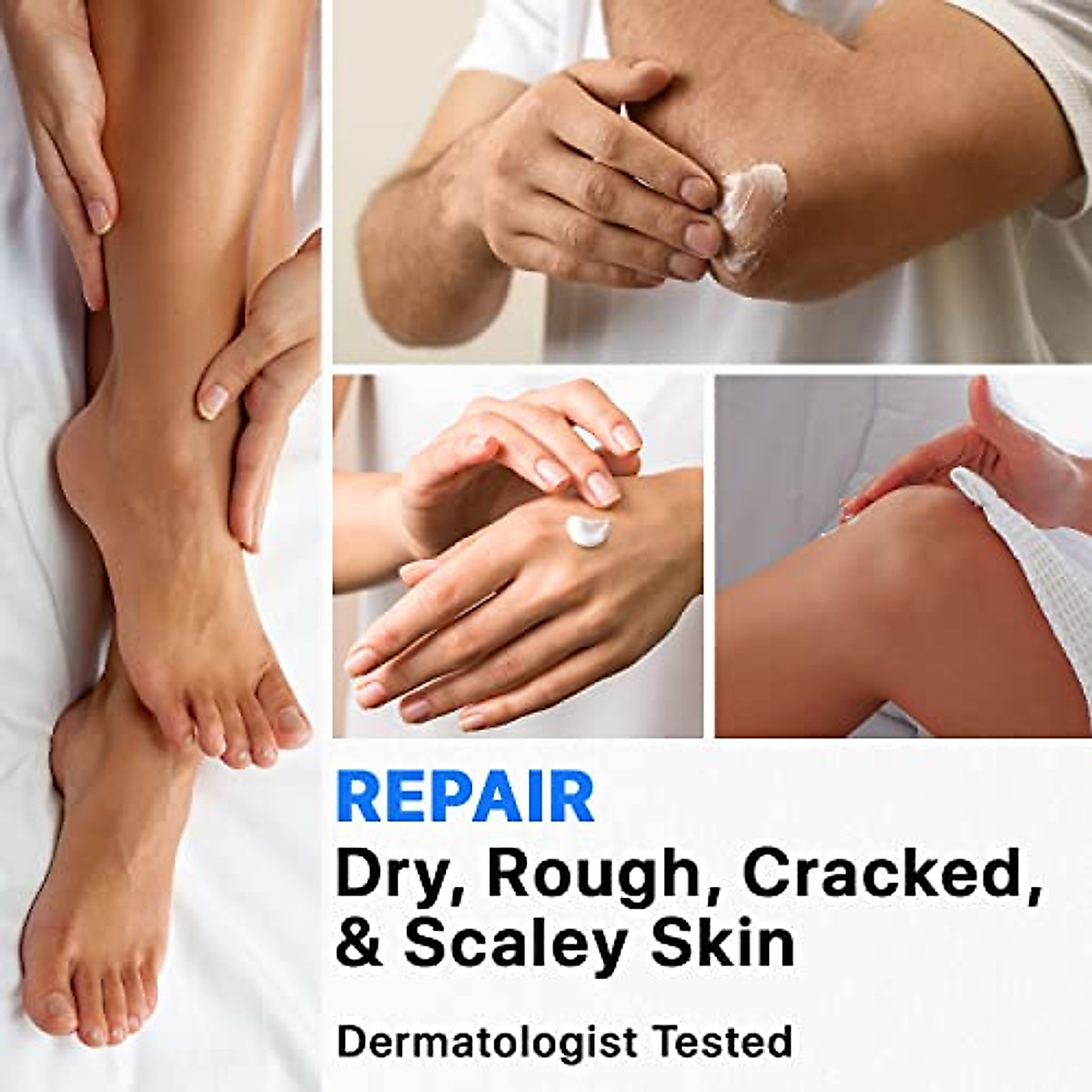 Ebanel Urea Cream 40% plus Salicylic Acid 2%, Foot Cream for Dry Cracked Heels Feet Knees Elbows Hands, Foot Dead Skin Cuticle Callus Remover Toenail Softener, Keratolytic Skin Barrier Repair Cream