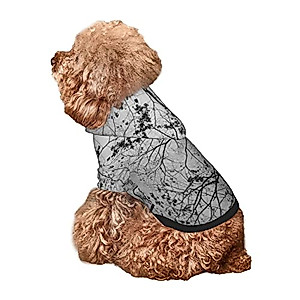 Winter Trees Dog Hoodies, Pet Clothes Costumes, Pets Wear Hoodie Sweatshirts Jacket for Puppy Cat Outdoor (Small)