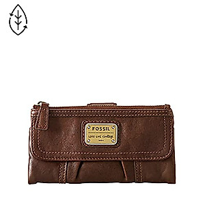Fossil Women's Emory Leather Wallet Clutch Organizer, Espresso (Model: SL2931206)