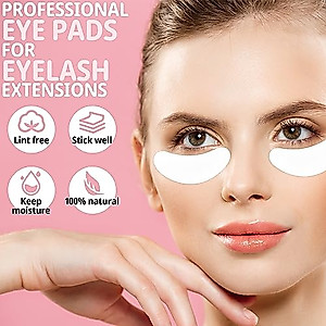 100 Pairs Under Eye Patches, Isolation Eyelash Extension Pads, Under Eye Gel Pads for Pro Salon and Individual, DIY Lashes Extension Supplies (Purple)