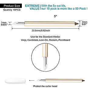10 PCS Premium Fine Point Blade, AUNKZL Replacement Blades Compatible with ExploreAir/Air 2/Air 3/Maker/Maker 3/Expression Cutting Machines