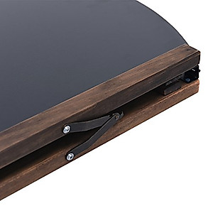 GOFLAME A-Frame Chalkboard 18 x 31.5", Standing Sidewalk Easel Double-Sided, Wooden Folding Chalkboard Sandwich Sign for Office Cafe Teaching