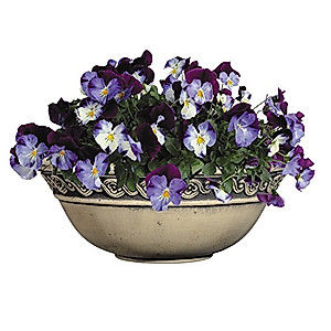 Classic Home and Garden Corinthian Bowl 12" Planter, Cast Concrete