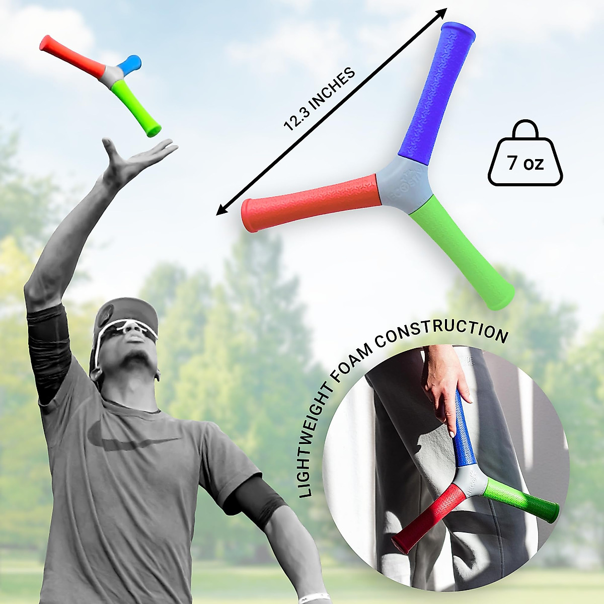 HECOstix - Red Green Blue - Premium Hand Eye Coordination & Reaction Speed Training Tool Improve Sports Performance, Exercise, and Fun for All Ages