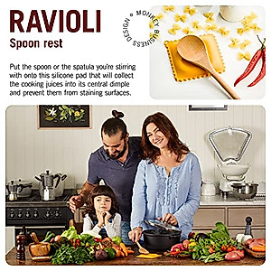 Ravioli-Shaped Spoon Rest | Spoon Rest for Kitchen Counter | Cool Kitchen Gadgets & Cute Kitchen Accessories | from a Collection of Different Pasta-Shaped Unique Kitchen Gadgets | by Monkey Business