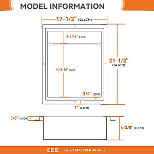 CKB Shower Niche Stainless Steel, 18 Inch x 14 Inch x 4 Inch Depth, Double-Layer Storage Shelves, Recessed Shower Shelf with Brushed Nickel