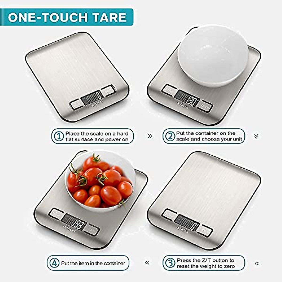 Ultrean Digital Food Scale and Ultrean 6 Quart Air Fryer (Black)