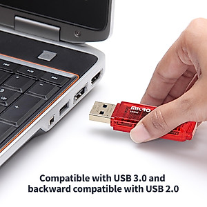 INLAND Micro Center Super Speed 5 Pack 16GB USB 3.0 Flash Drive Gum Size Memory Stick Thumb Drive Data Storage Jump Drive