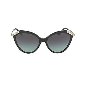Tiffany & Co. Woman Sunglasses Black Frame, Tiffany Blue Gradient Lenses, 55MM