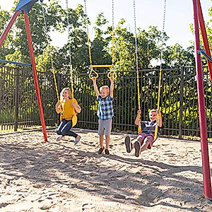 Lifetime 90200 Heavy Duty A-Frame Metal Swing Set, Primary Colors