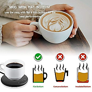 Smart Coffee Mug Warmer, Electric Beverage Warmer,with Two Temperature Control for Office or Home Use with Electric Cup Beverage Plate for Cocoa/Tea/Water/Milk/Candle Warmer Plate