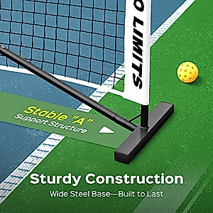 niupipo Pickleball Paddles/Pickleball Net - Pickleball Paddle Set of 2 w/Fiberglass Surface & 2 Durable Overgrips, Portable Pickleball Net System with Metal Frame Stand & Carrying Bag, Great for Fun