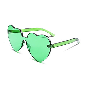 FEISEDY Thick Heart Sunglasses Rimless Heart Shaped Sun Glasses Women Fashion Love Glasses B2419