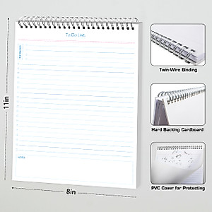 To Do List Notepad Daily Planner Notepad 60 Tear Papers with Checklist, 8 x 11 Inch Work Personal Writing Pad. 2 -pack