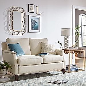 Amazon Brand – Stone & Beam Ceramic Geometric Cut-Out Table Desk Lamp With LED Light Bulb, 22"H, White